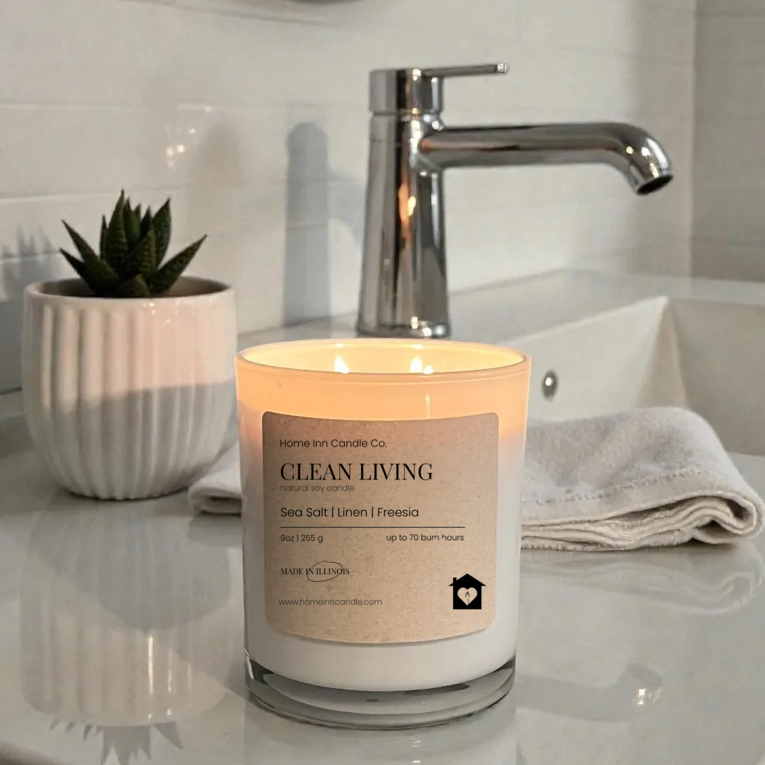 Clean Living Candle | Soy Candle | USDA Certified Biobased Candle ...